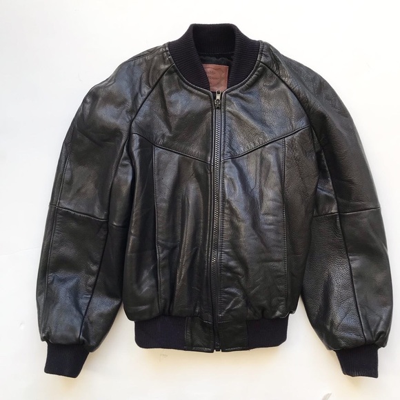 Old Hide House | Jackets & Coats | Vintage Old Hide House Black Leather ...